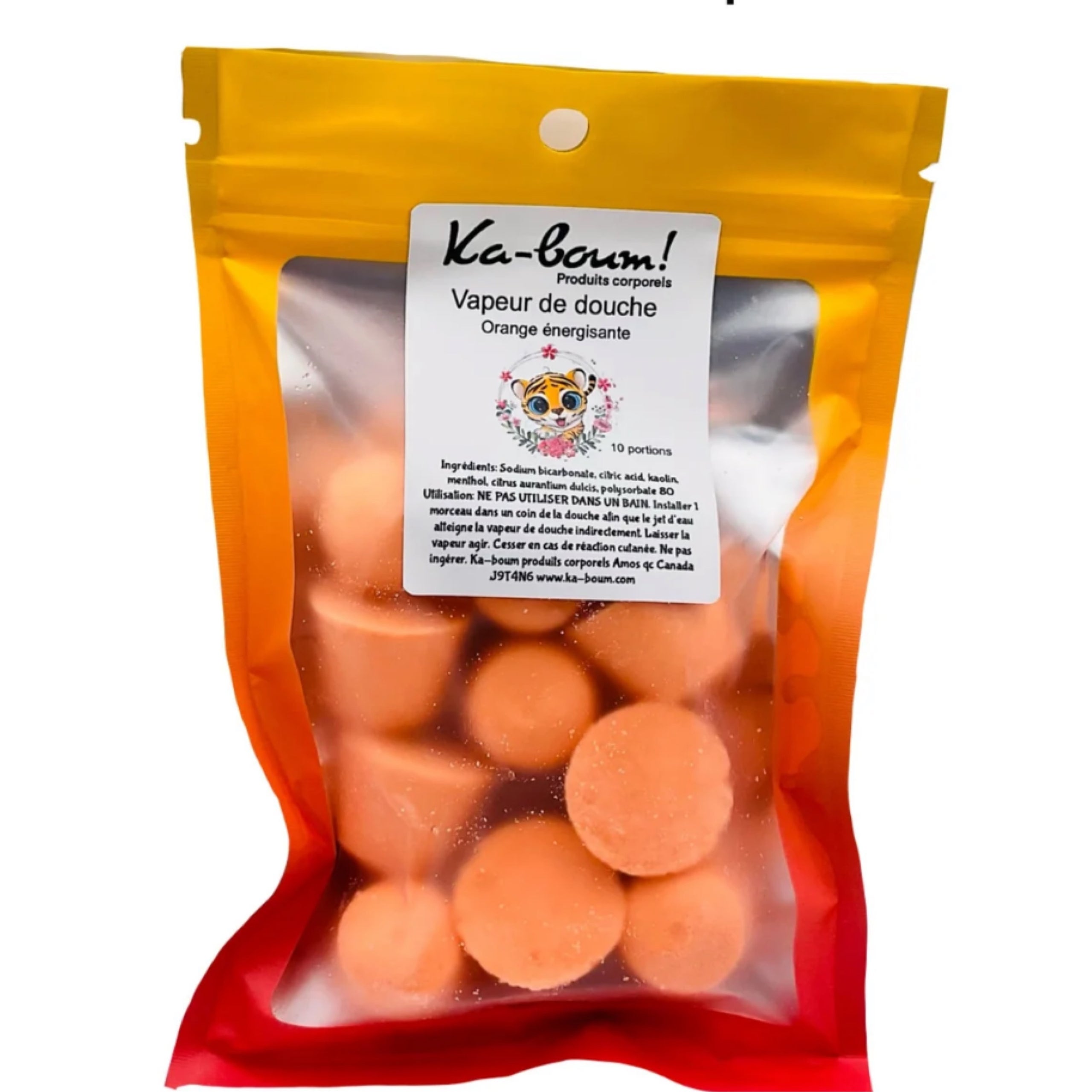 Douche vapeur Ka-boum Orange | Sublime du Nord - Boutique & Institut